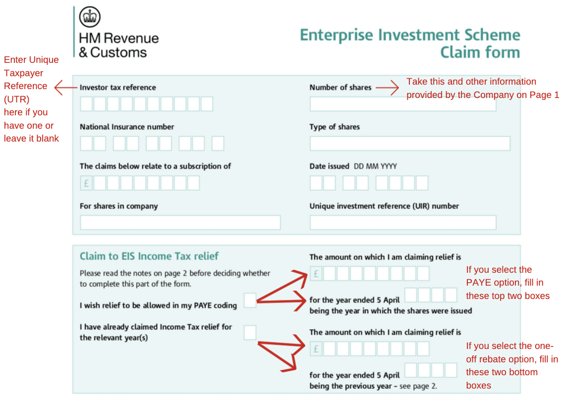 A step-by-step guide to completing an EIS Certificate